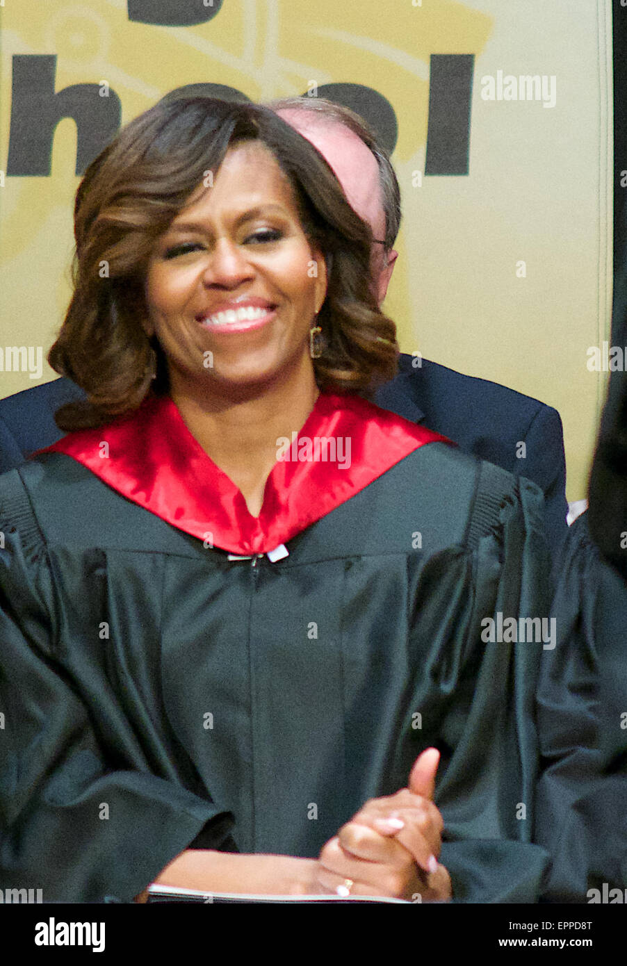 Topeka Kansas, Mrs. Michelle Obama addresses High School graduates at ...