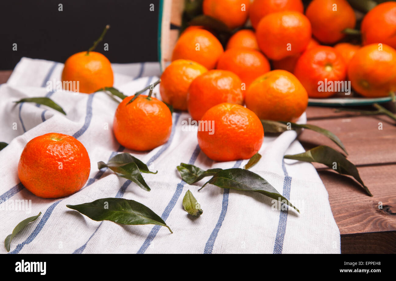 Top view bright tangerines hi-res stock photography and images - Alamy