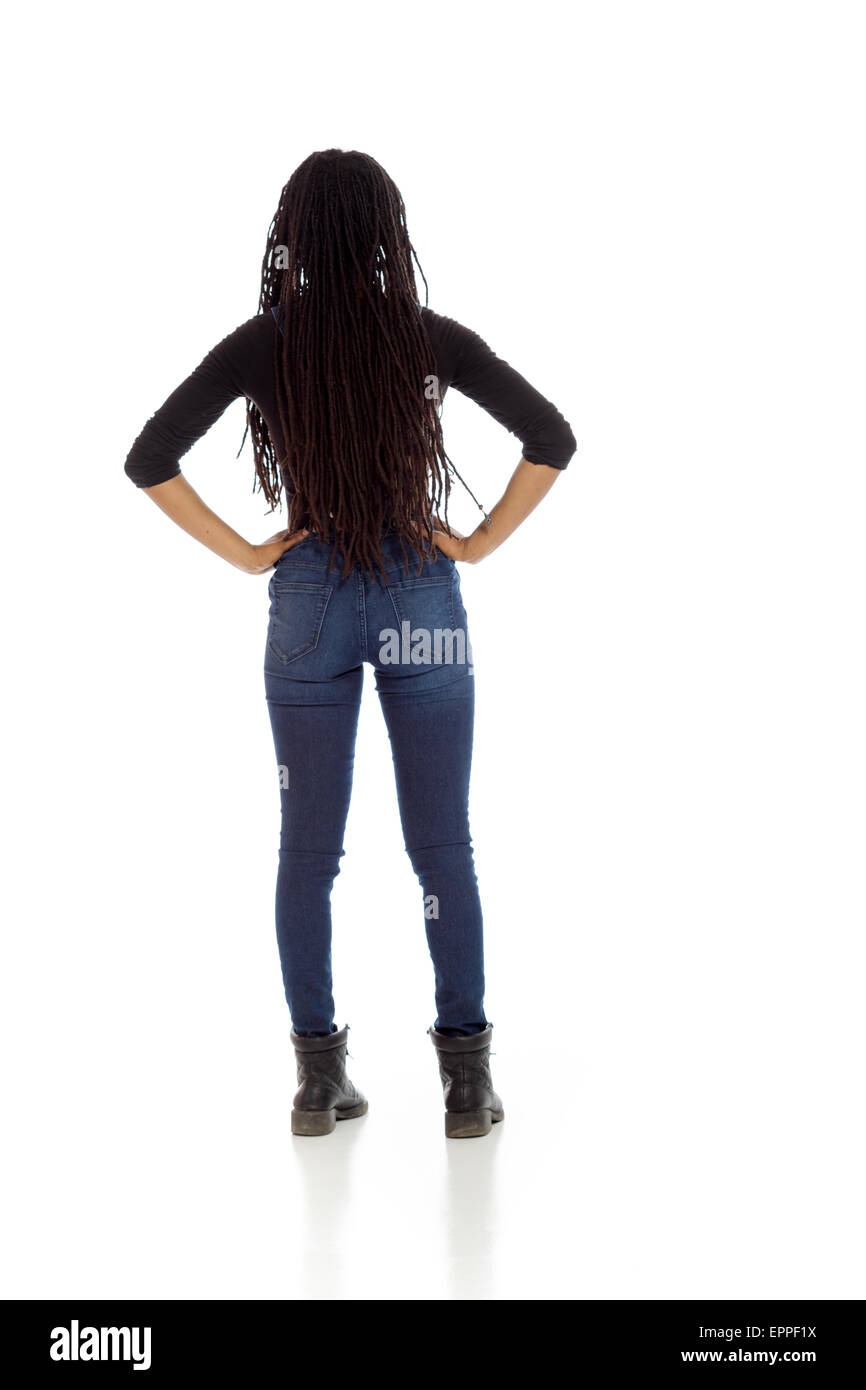 Woman in jeans from behind hi-res stock photography and images - Alamy