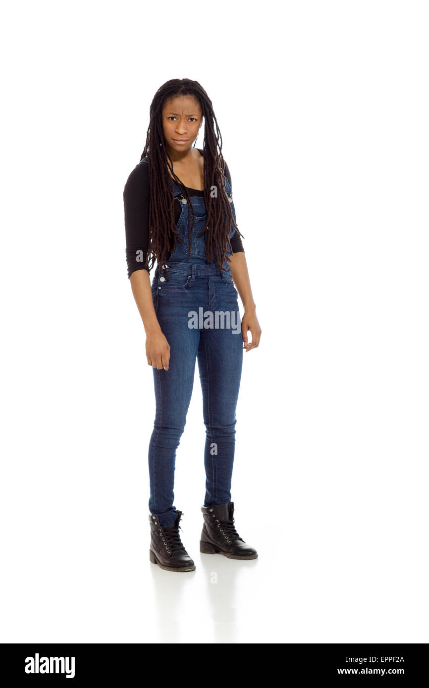 Model isolated on plain background in studio Stock Photo - Alamy
