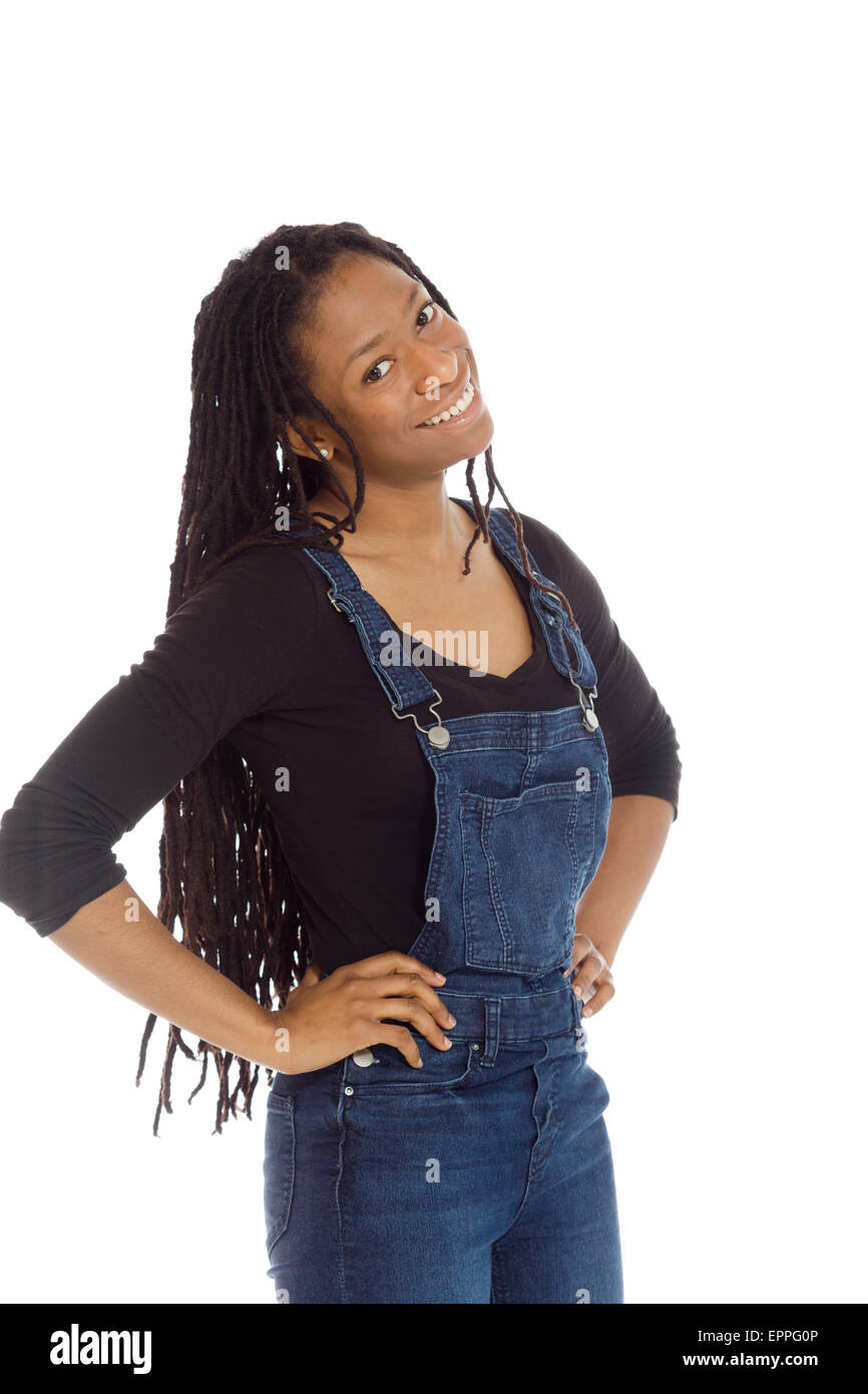 Model isolated on plain background in studio Stock Photo - Alamy