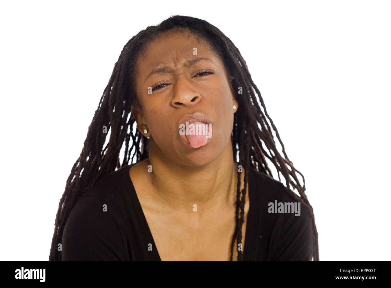 Model isolated on plain background in studio Stock Photo - Alamy