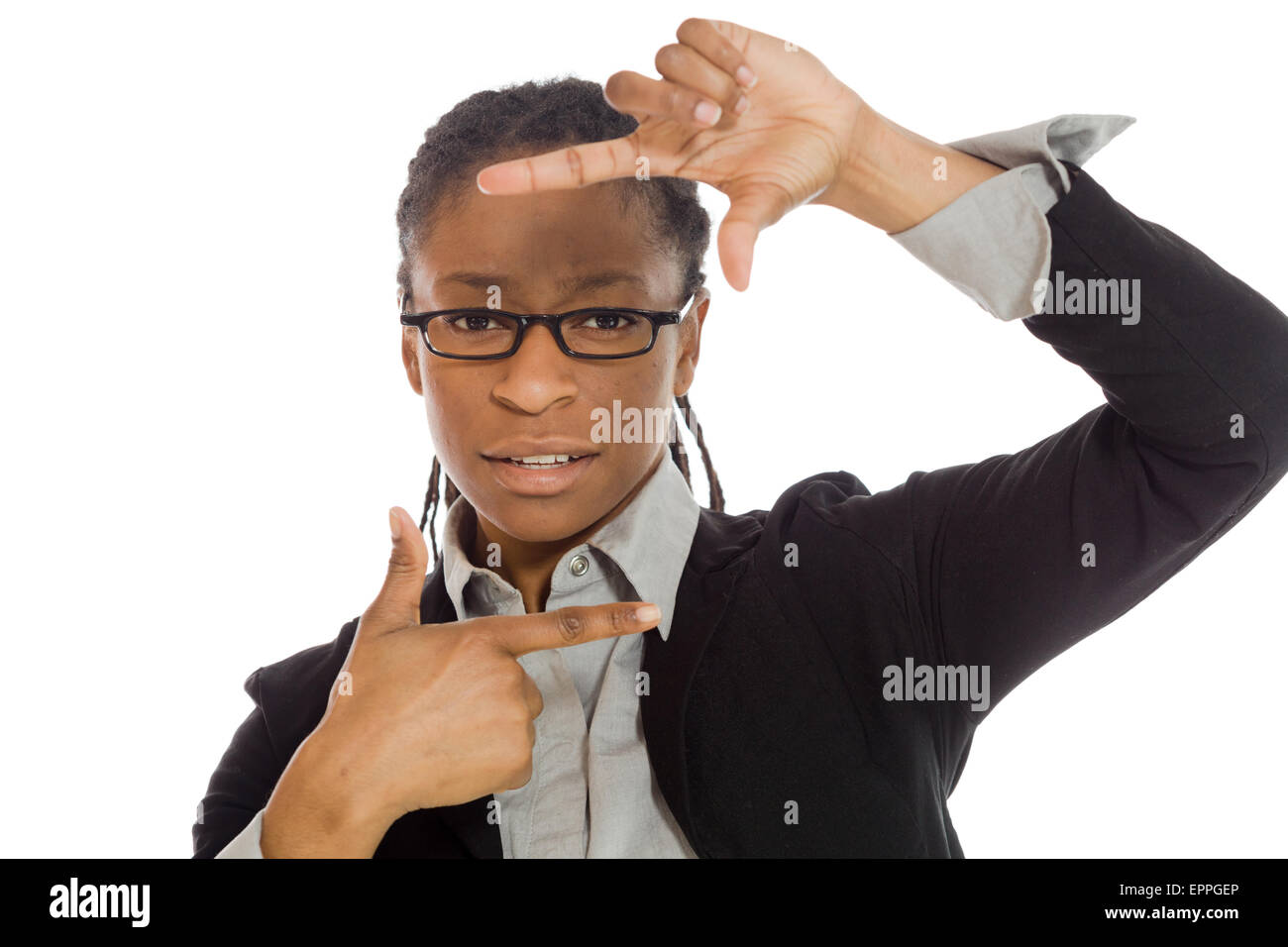 Model isolated on plain background in studio Stock Photo - Alamy