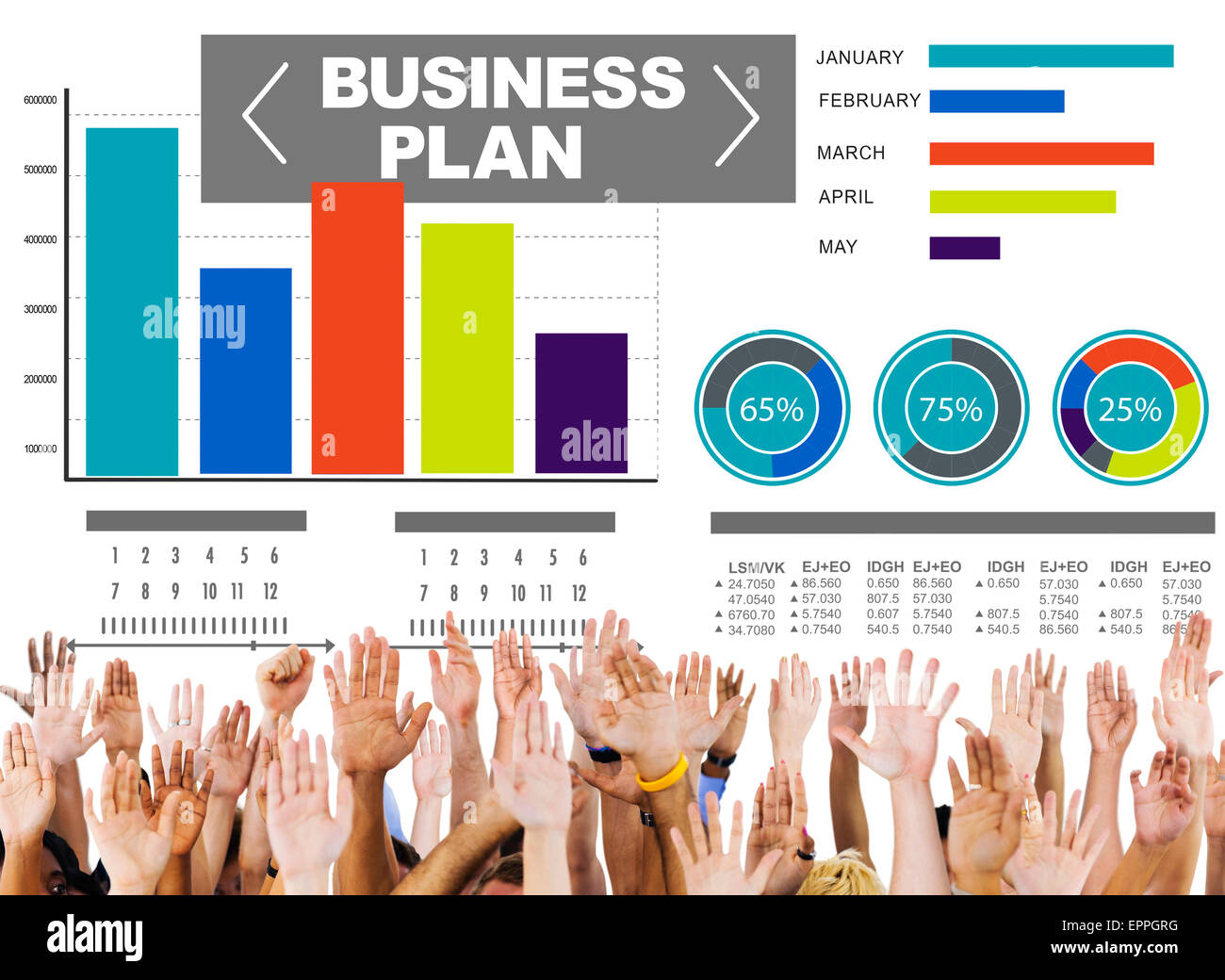 business plan graph brainstorming strategy idea info concept Stock ...