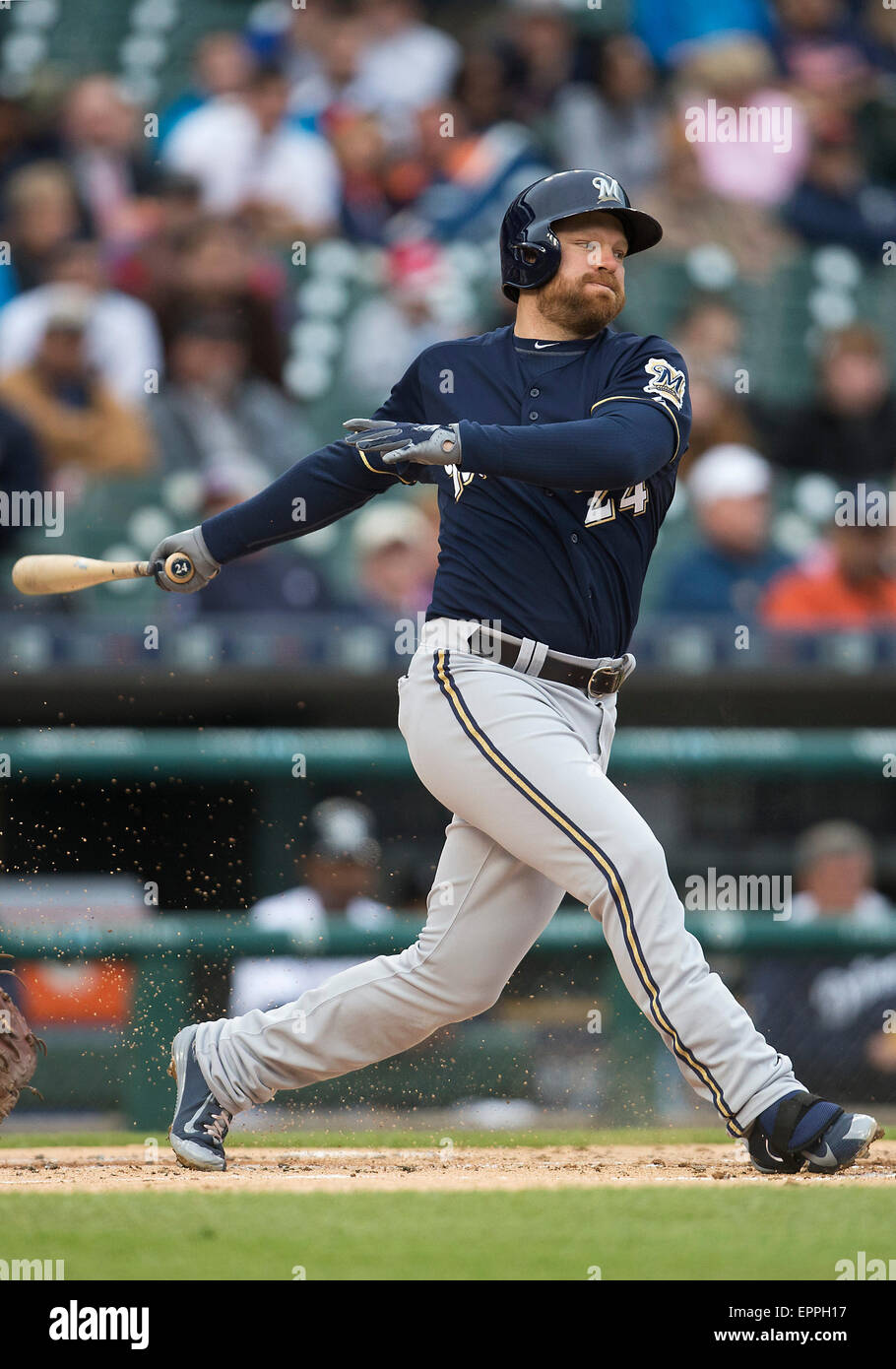 Detroit, Michigan, USA. 20th May, 2015. Milwaukee Brewers infielder ...