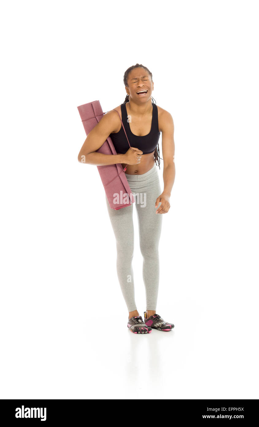 Model isolated on plain background in studio Stock Photo - Alamy
