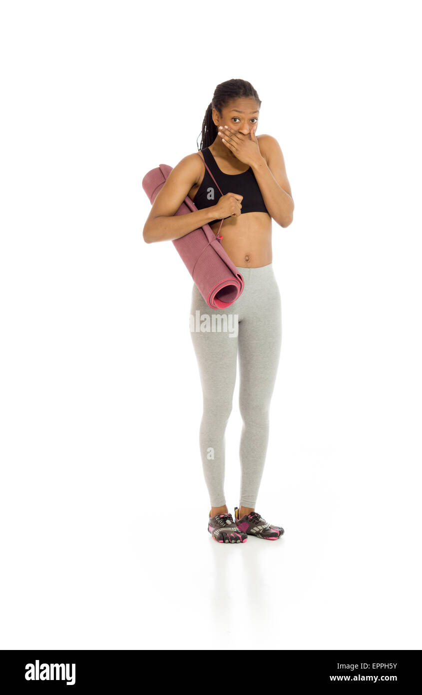 Model isolated on plain background in studio Stock Photo - Alamy