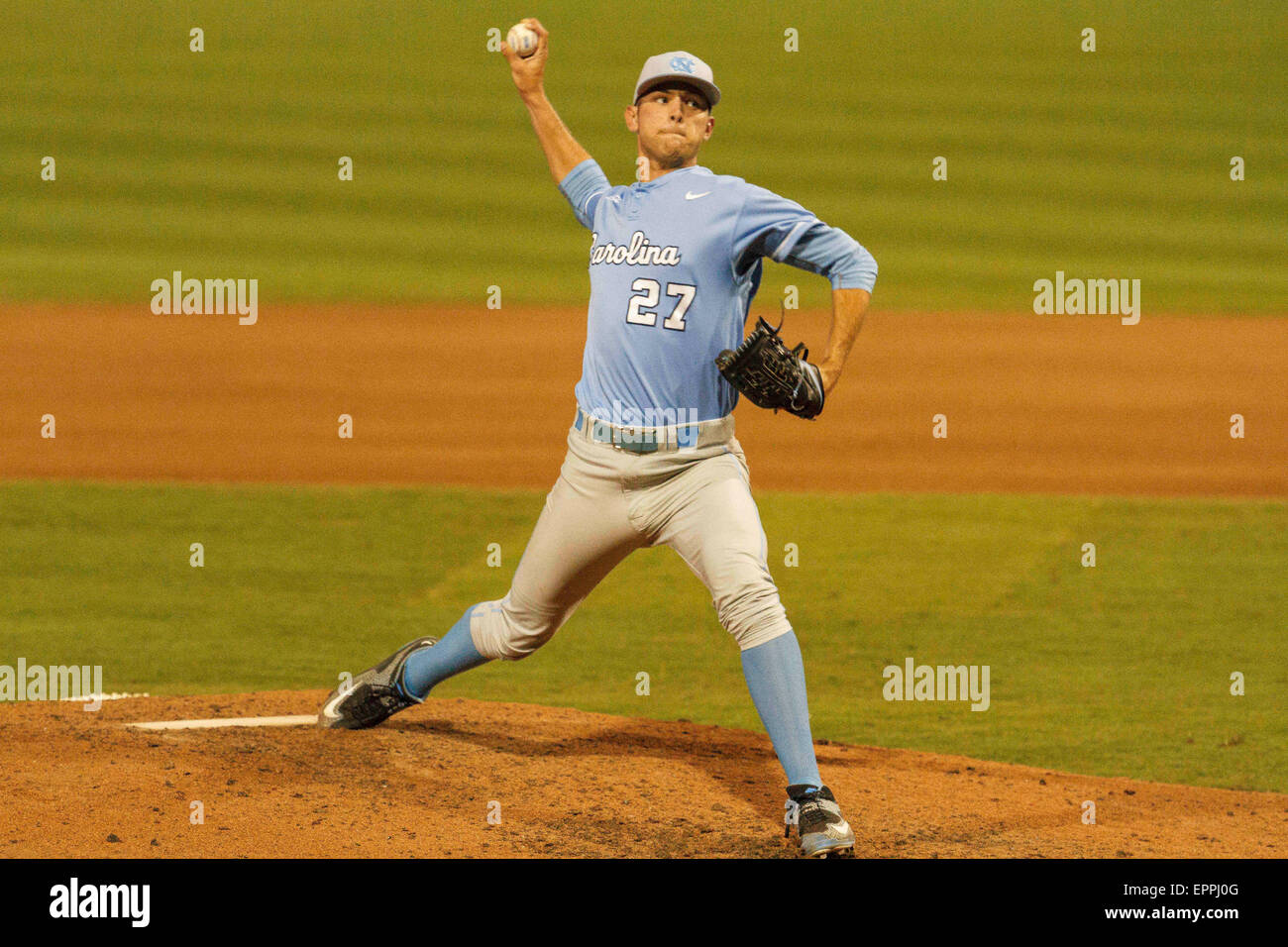pitcher Jason Morgan (27) of the North Carolina Tar Heels comes into ...