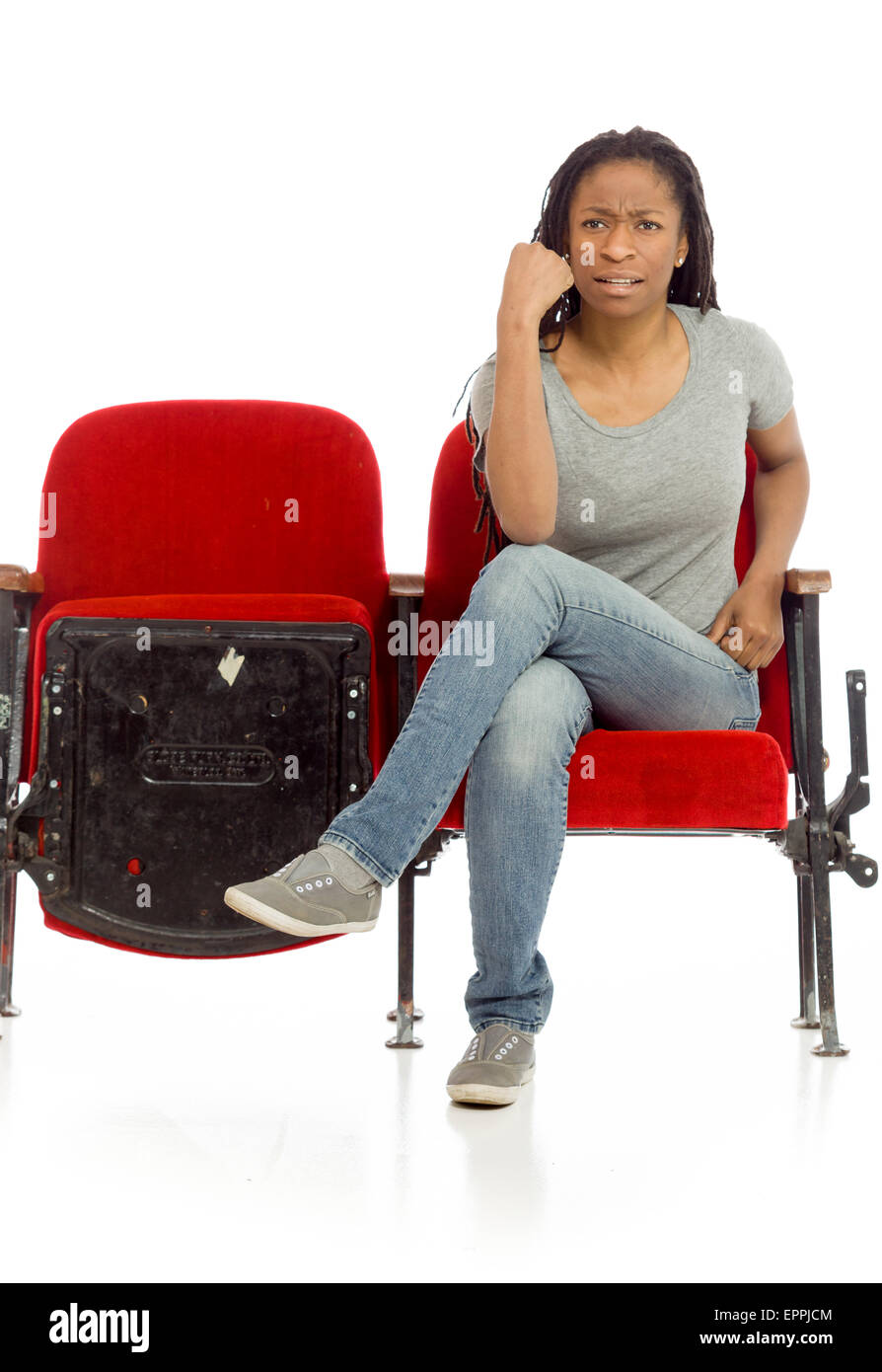 Model isolated on plain background in studio success Stock Photo - Alamy