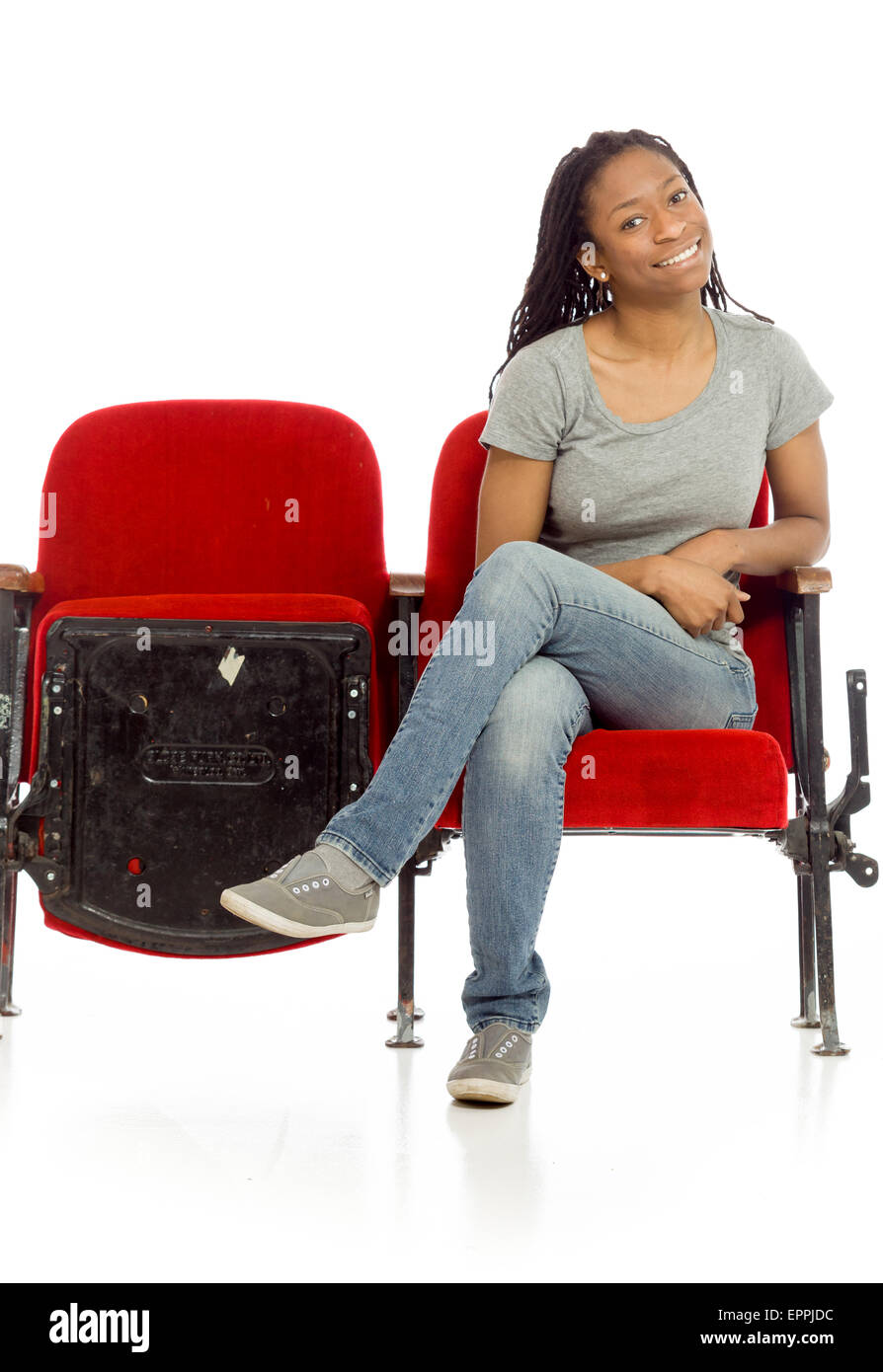 Model isolated on plain background in studio Stock Photo - Alamy