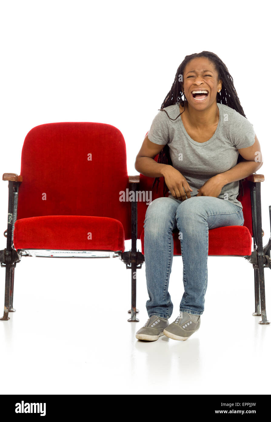 Model isolated on plain background in studio Stock Photo - Alamy