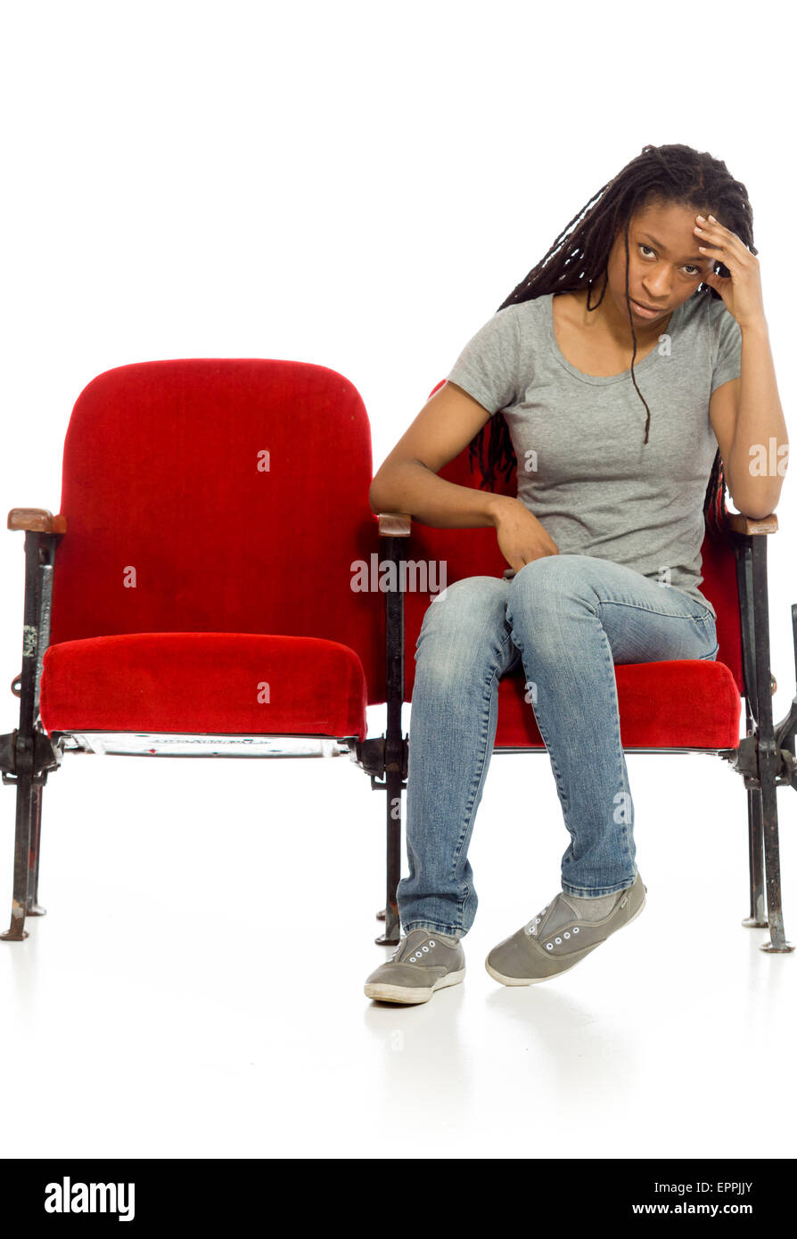 Model isolated on plain background in studio Stock Photo - Alamy