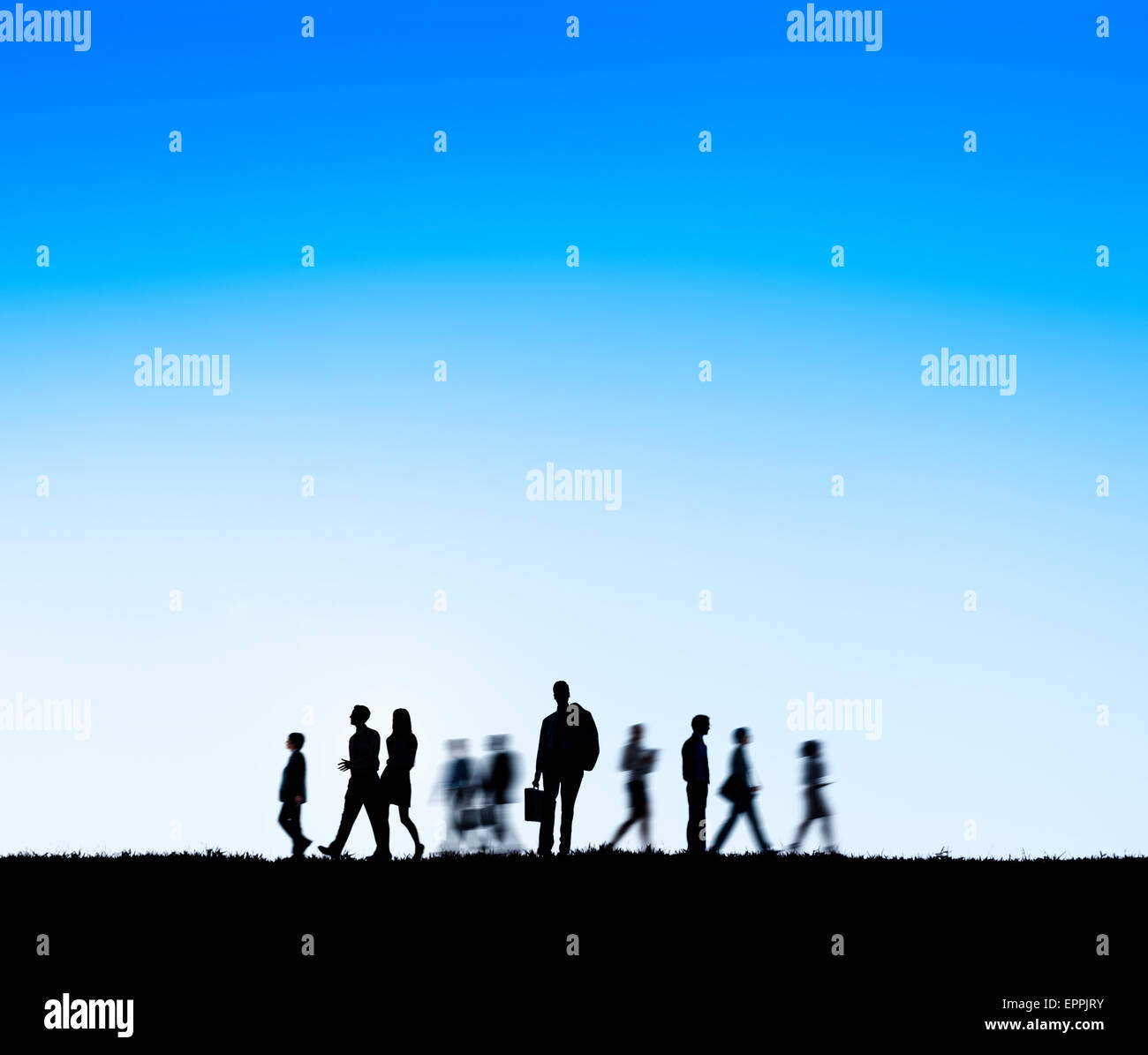 Group of business people in motion Stock Photo - Alamy