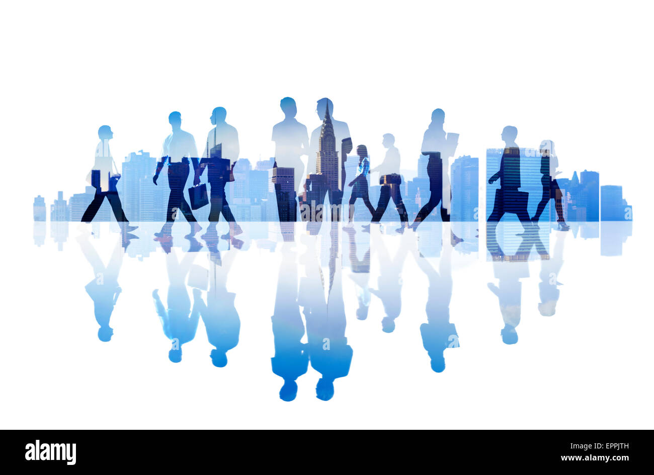 Abstract Image of Business People's Busy Life Stock Photo - Alamy