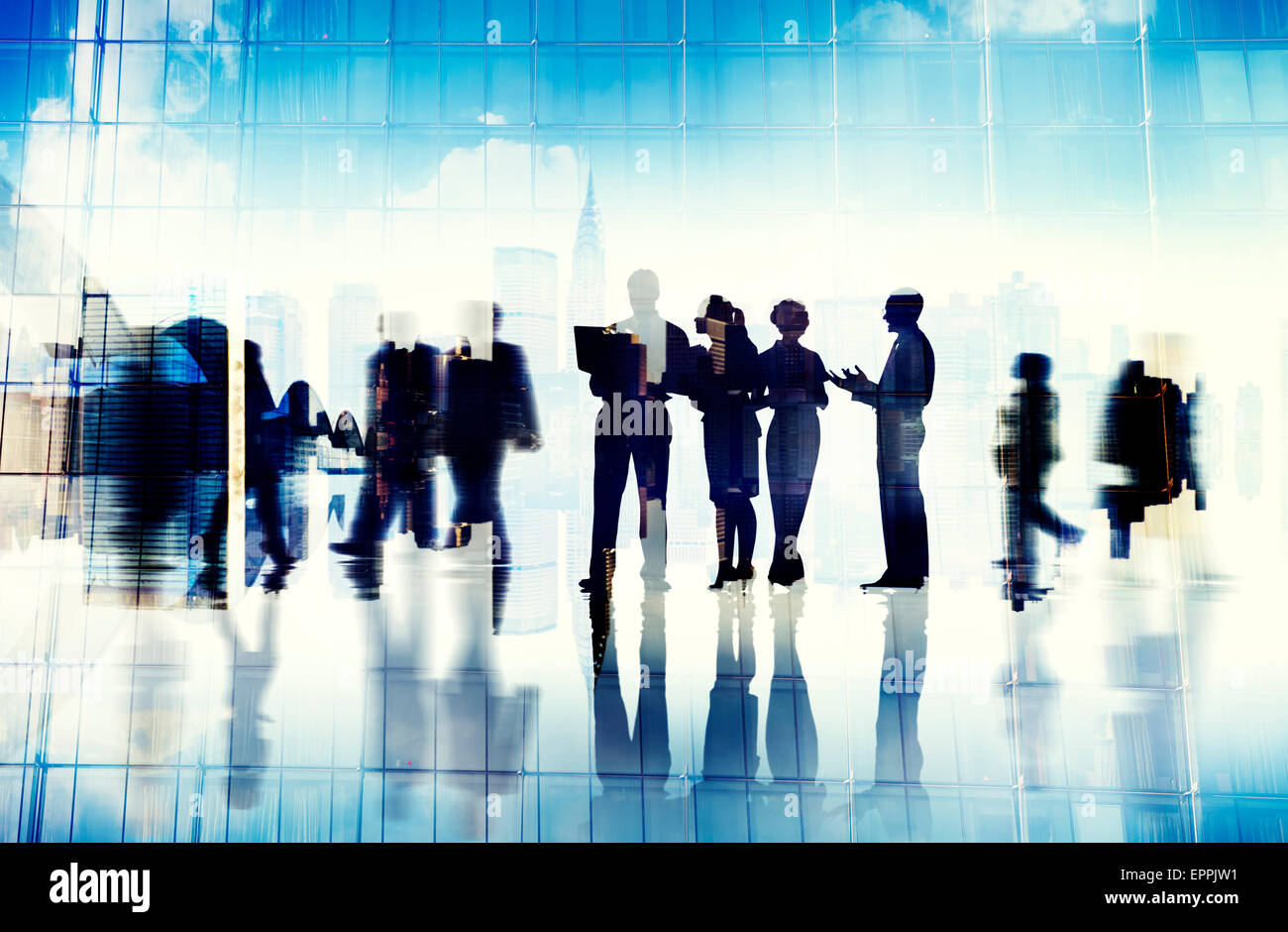 Abstract Image of Business People's Busy Life Stock Photo - Alamy