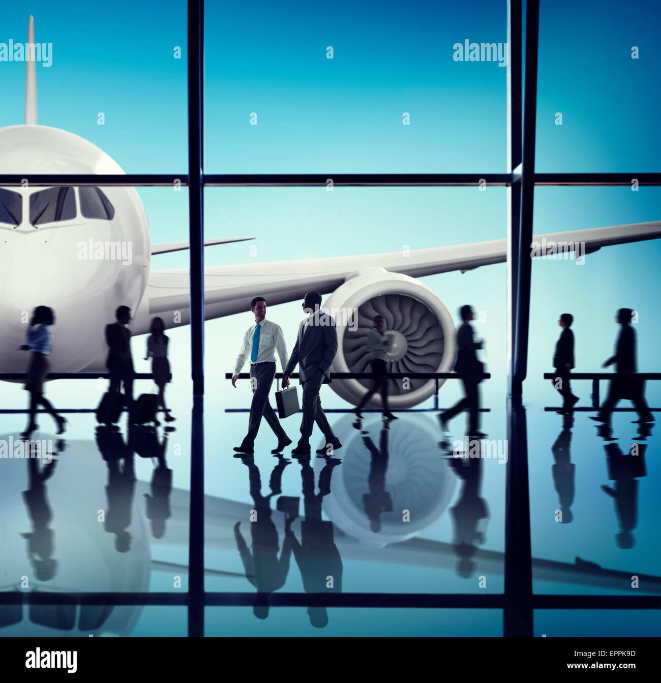 Airplane Aircraft Airport Business Travel Flight Transport Concept ...