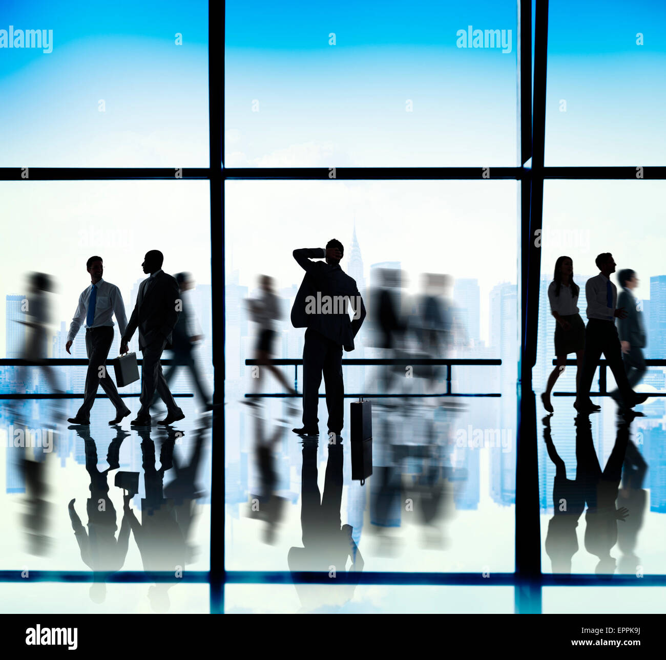 Business People Lost Rush Hour Walking Office Concept Stock Photo - Alamy