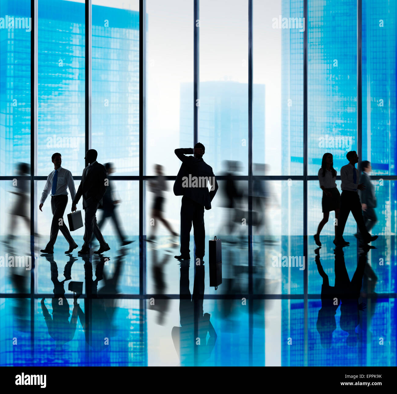Business People Lost Rush Hour Walking Office Concept Stock Photo - Alamy