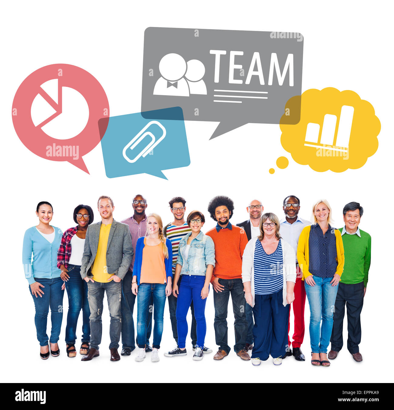 Group team illustration Cut Out Stock Images & Pictures - Alamy