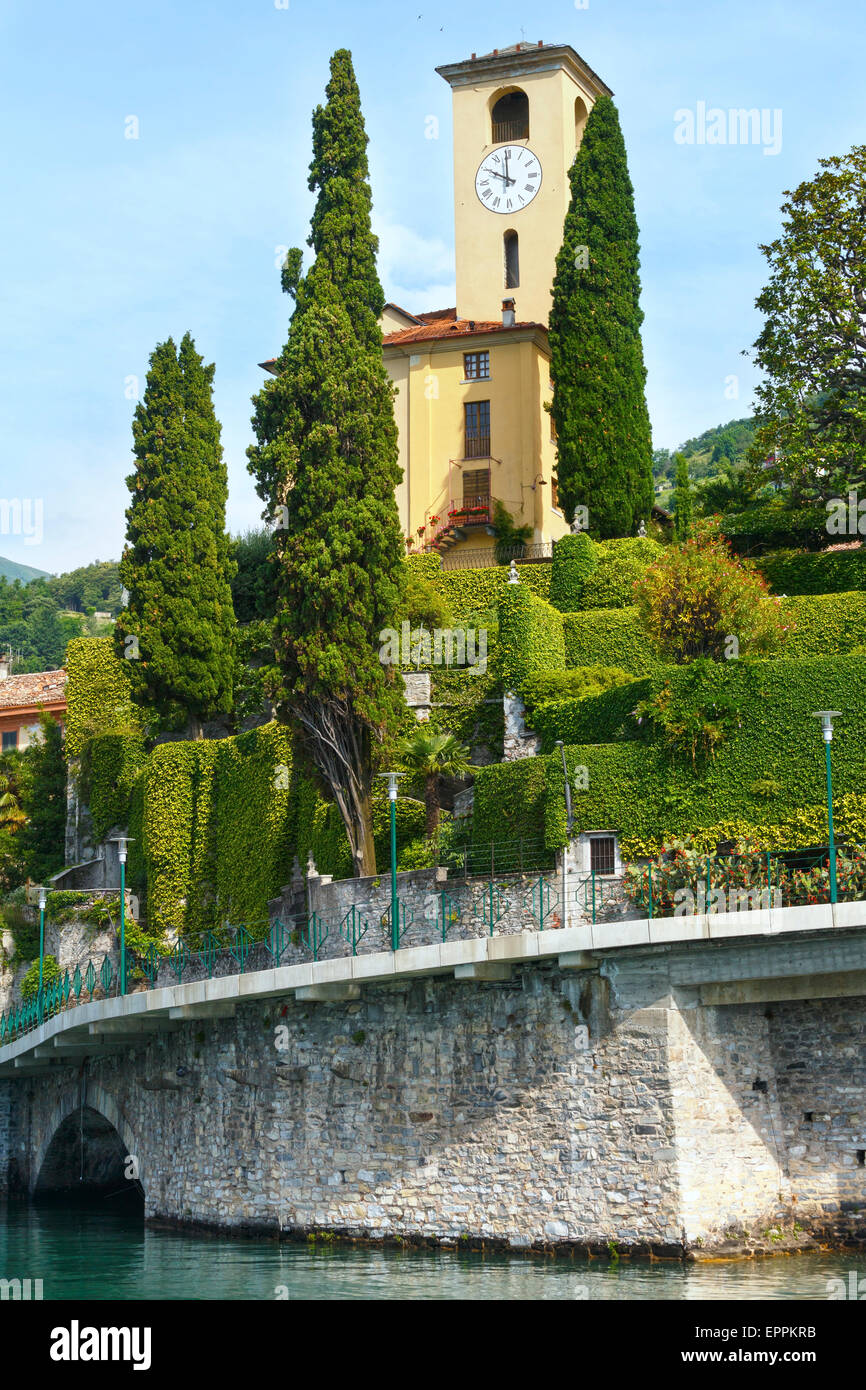 Lake Como (Italy) shore summer view from ship board Stock Photo - Alamy