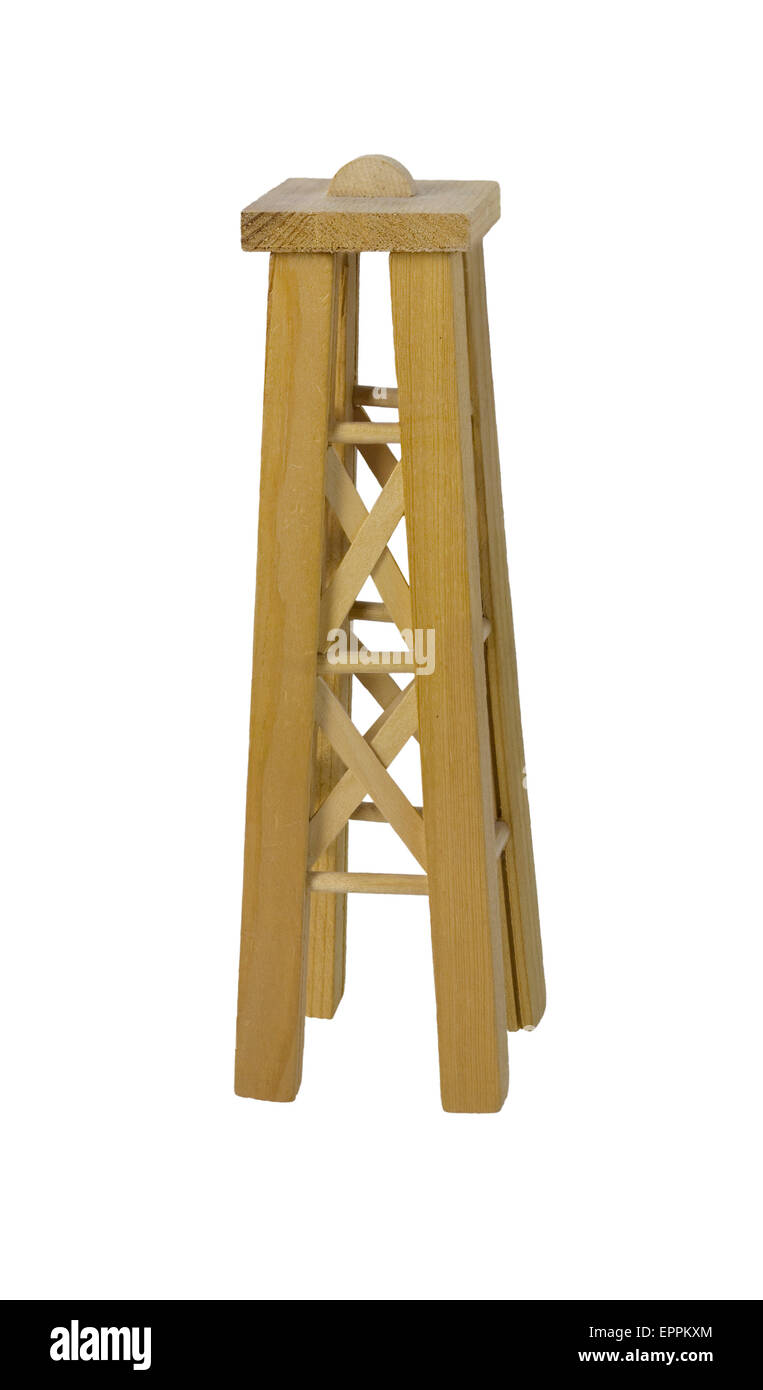 Wooden Oil Derrick Model