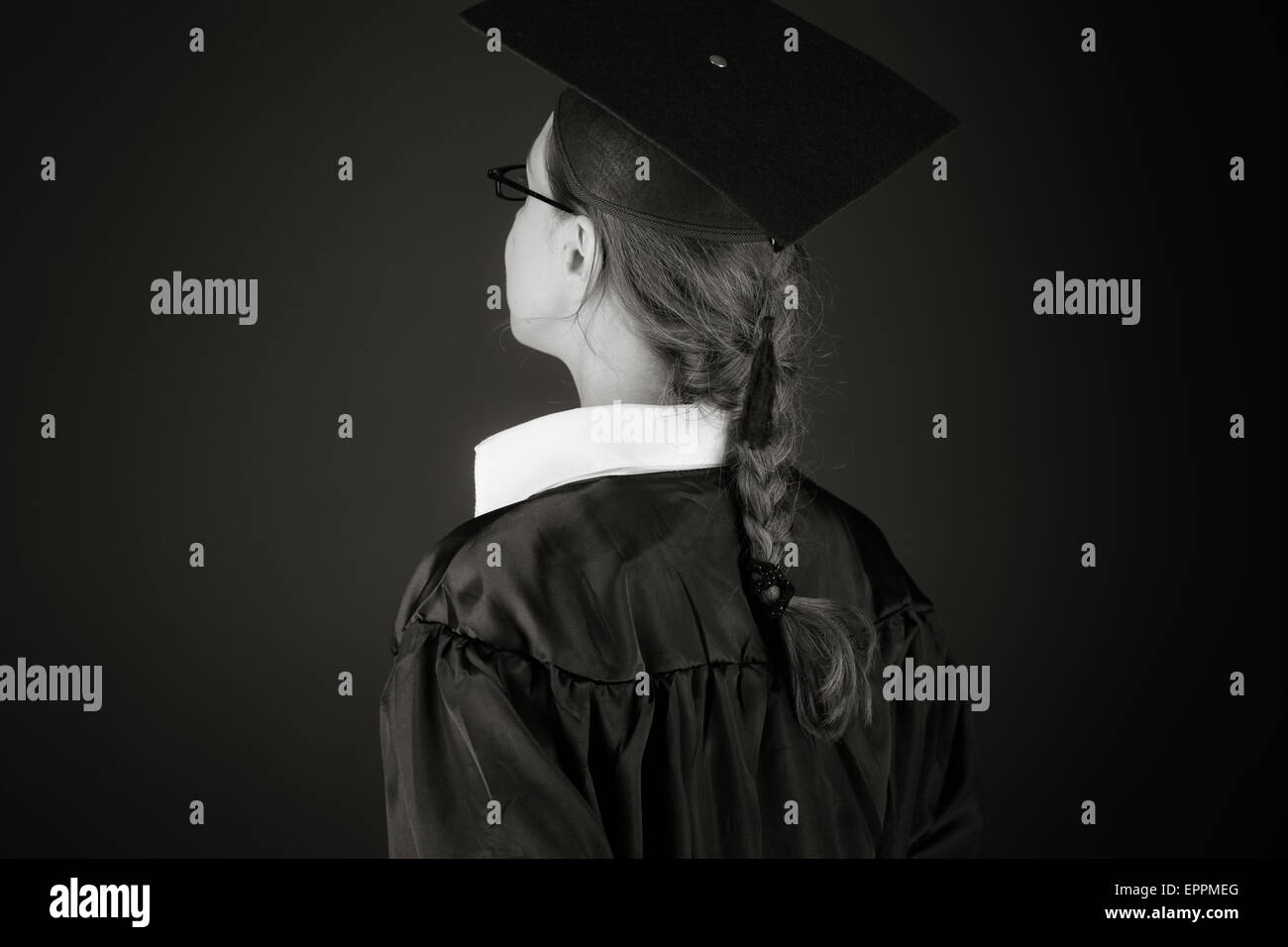 Model in studio isolated on plain grey background Stock Photo - Alamy