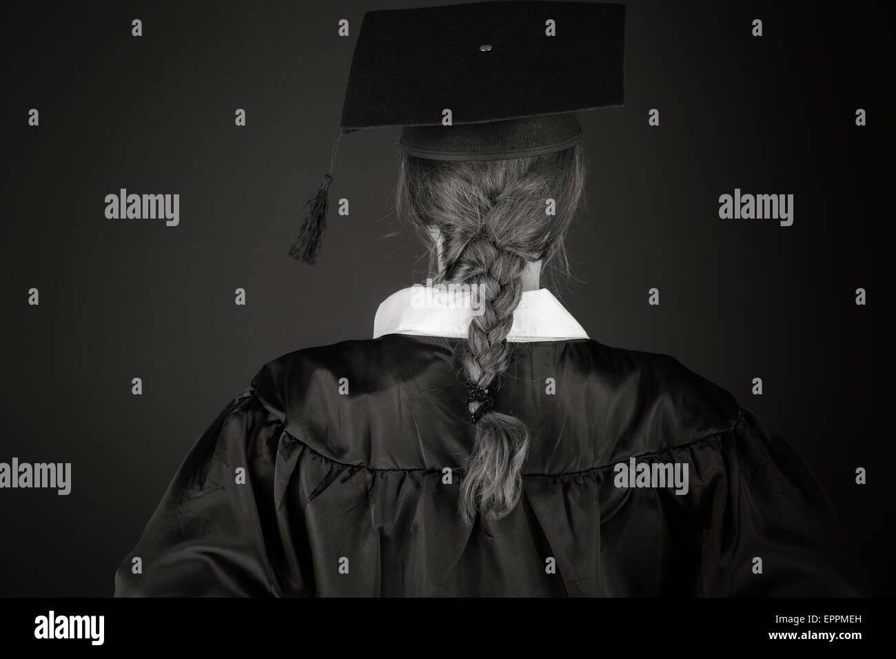 Model in studio isolated on plain grey background Stock Photo - Alamy