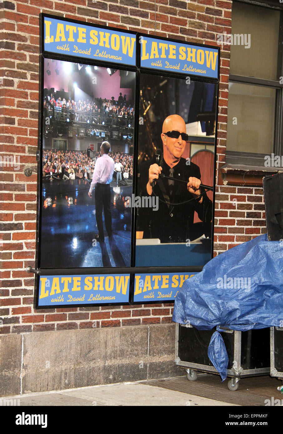 New York, New York, USA. 20th May, 2015. A view of the 'Late Show' sign ...