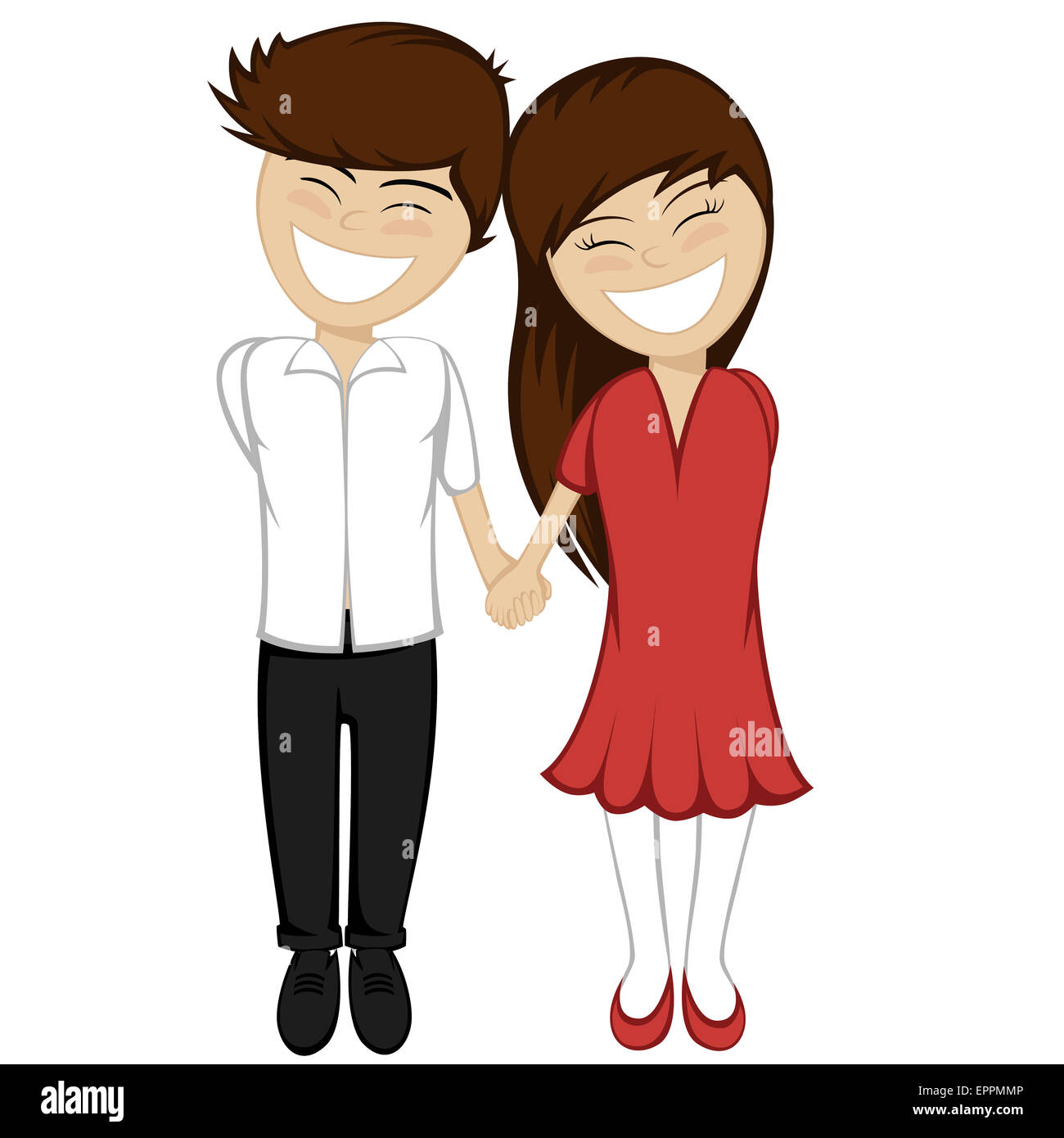 Drawing couple laughing together vector hi-res stock photography and ...