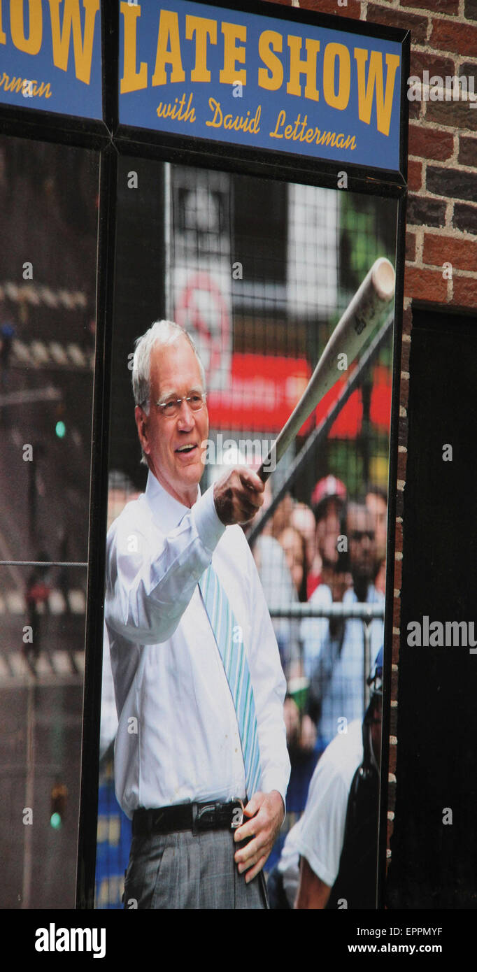 New York, New York, USA. 20th May, 2015. A view of the 'David Letterman ...