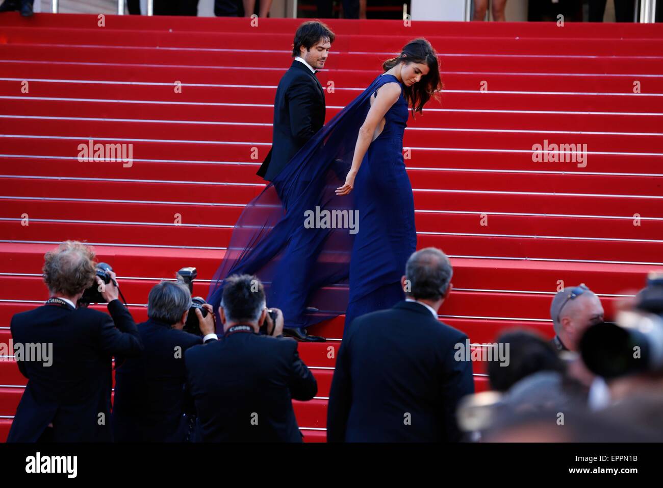 Cannes, France. 20th May, 2015. Nikki Reed, Ian Somerhalder .premiere ...
