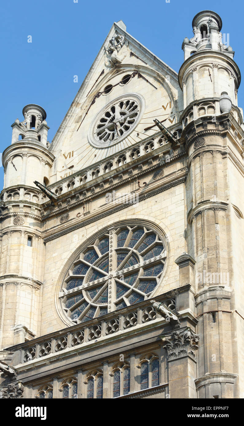 The Church of St Eustace, Paris. The present building was built between ...