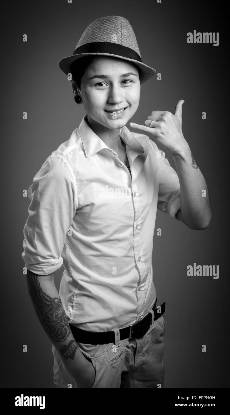 Miniature people car Black and White Stock Photos & Images - Alamy