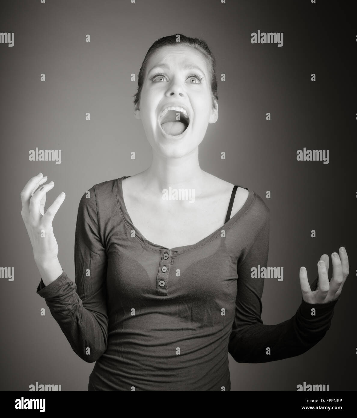 Sad young woman close up hi-res stock photography and images - Alamy
