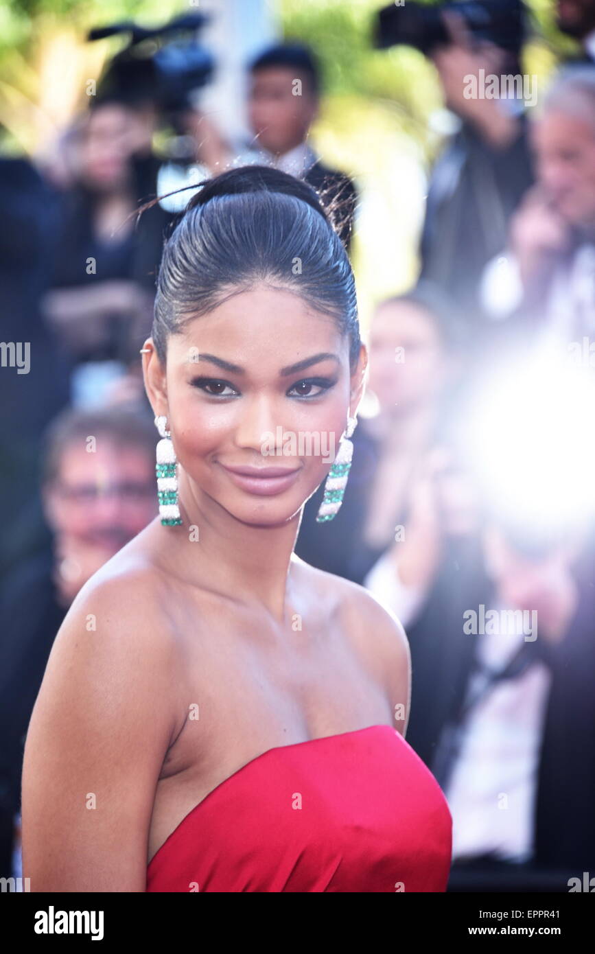 Chanel Iman/attending the Red Carpet Premiere YOUTH/68th Cannes Film ...