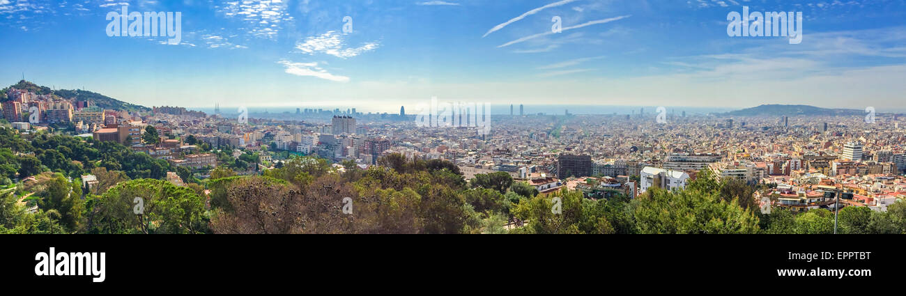 Barcelona panoramic hi-res stock photography and images - Alamy