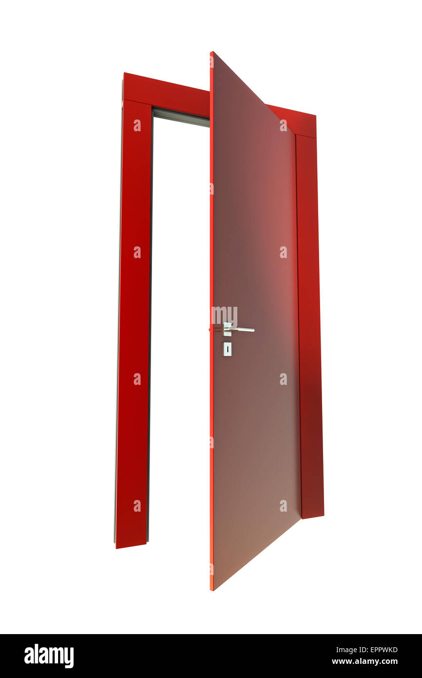 Red front door home Cut Out Stock Images & Pictures - Alamy