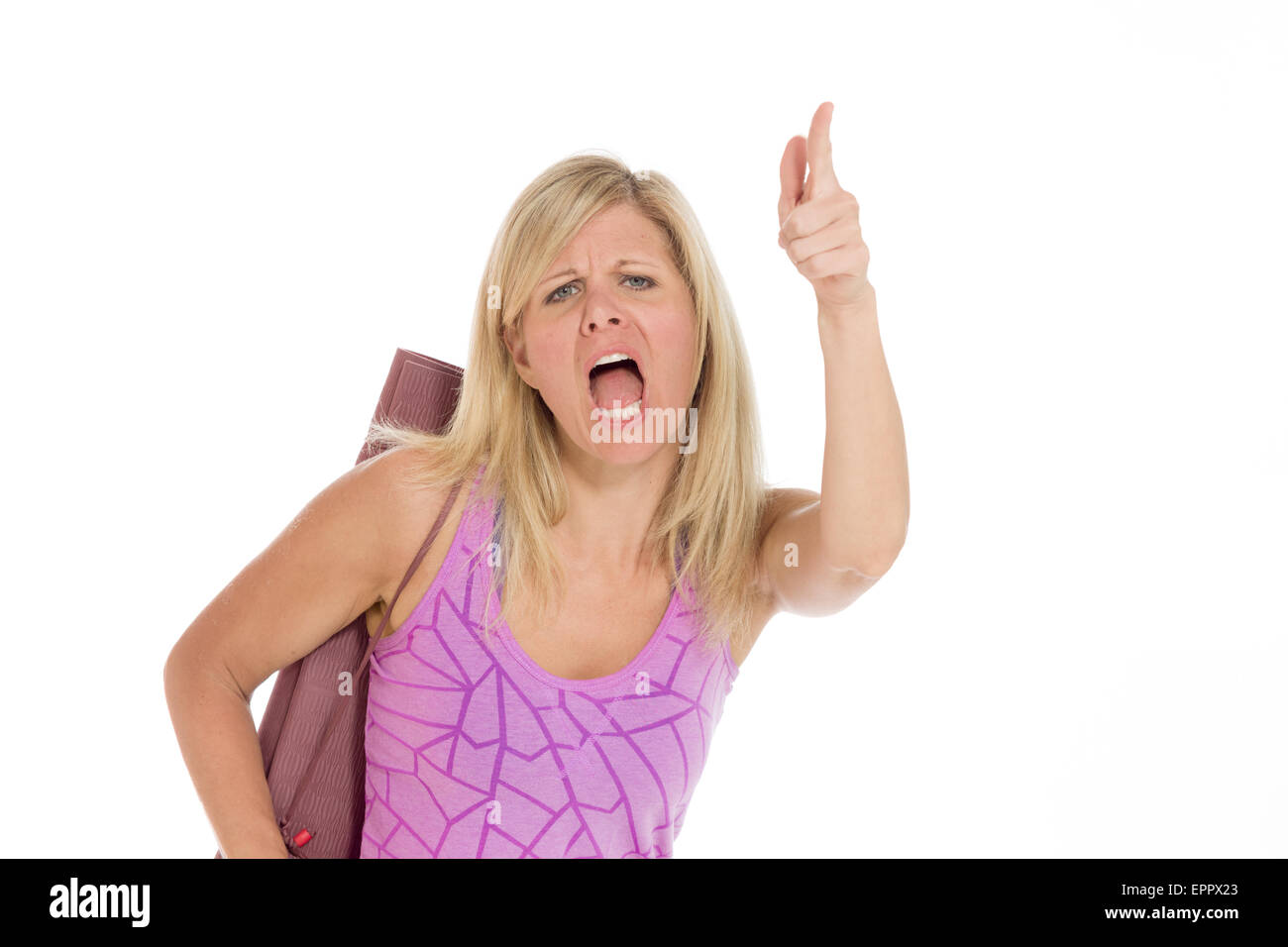 Model isolated on plain background in studio Stock Photo - Alamy