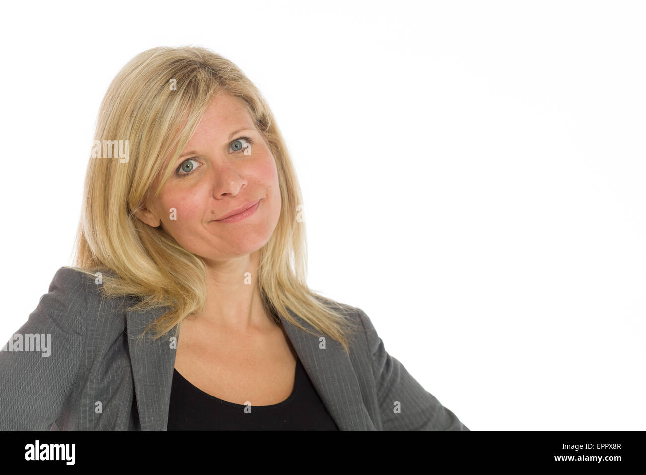 Model isolated on plain background in studio Stock Photo - Alamy