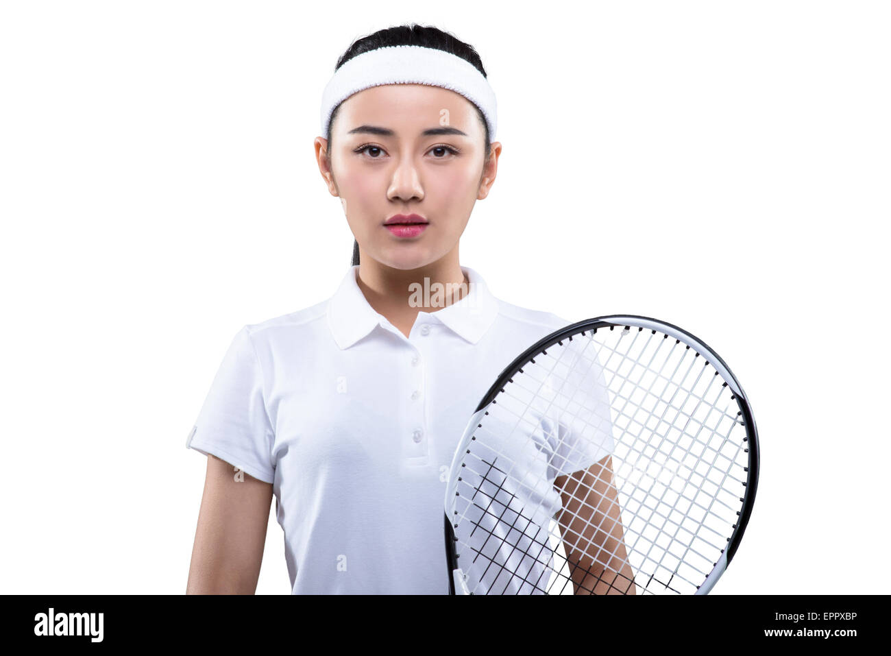 Beautiful woman racket tennis hi-res stock photography and images - Alamy