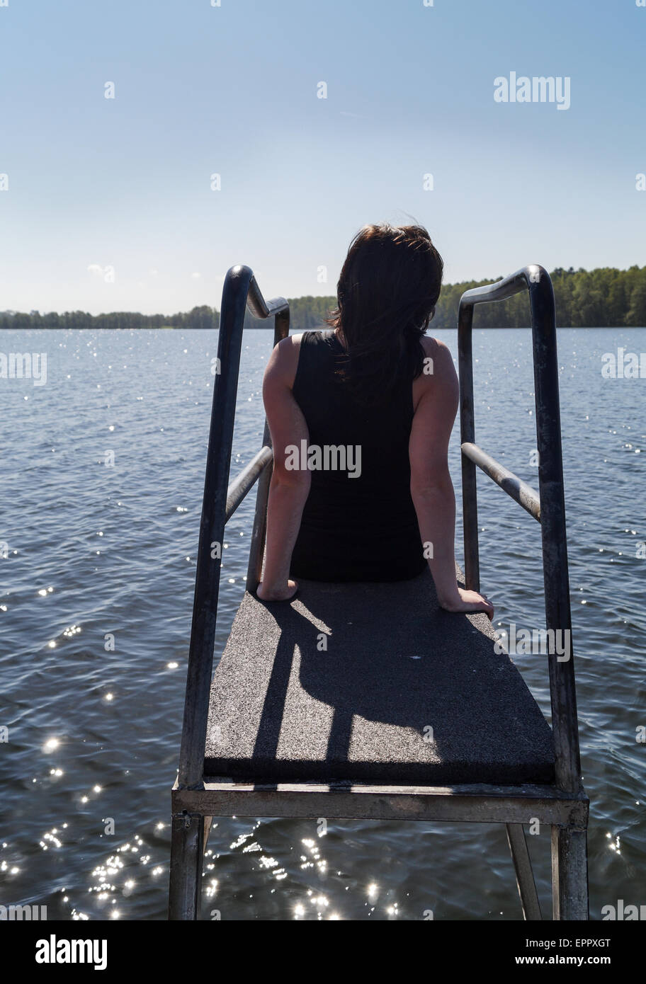 Girl Diving Board High Resolution Stock Photography and Images - Alamy