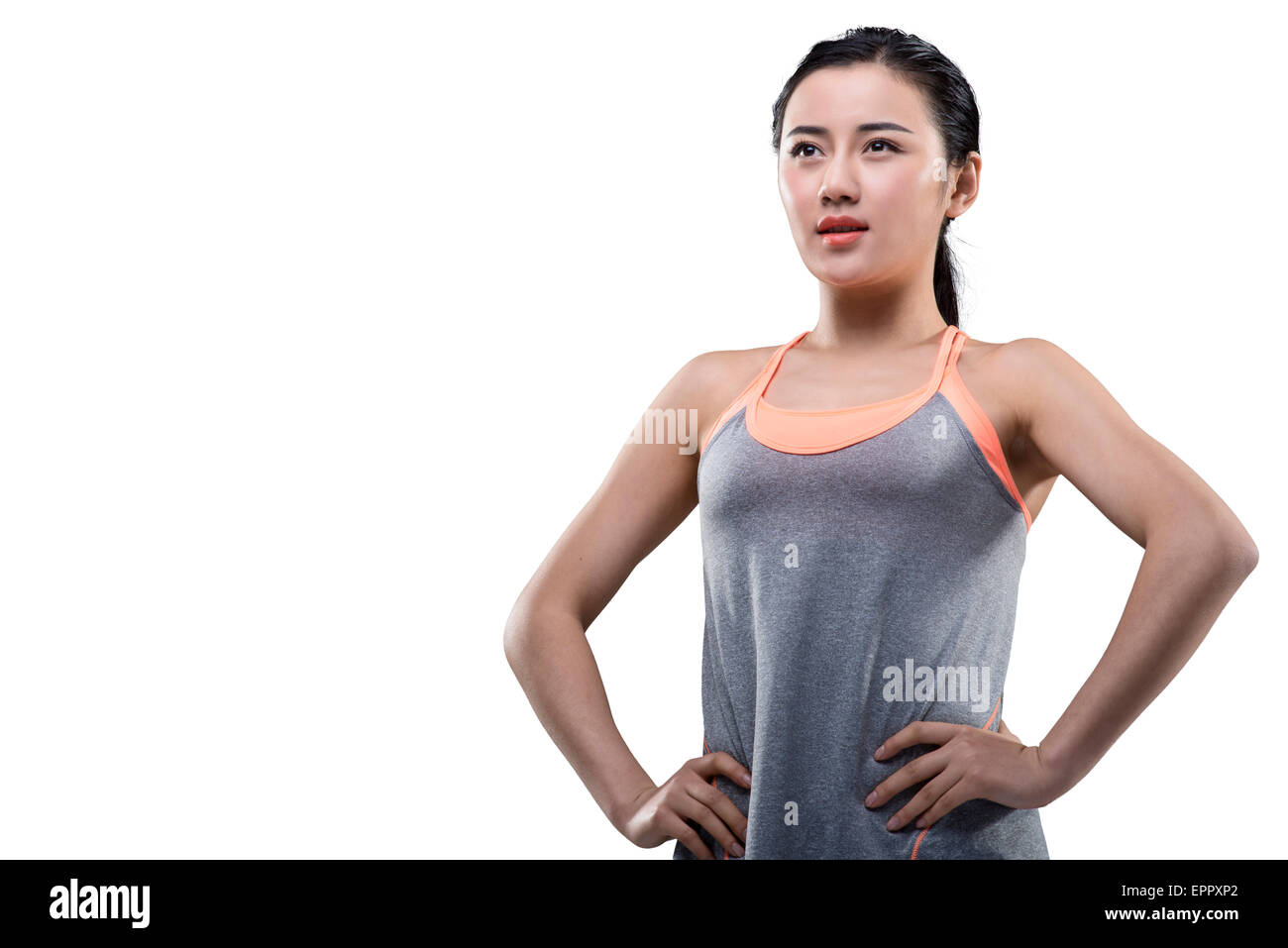 Female athlete sweating Stock Photo - Alamy