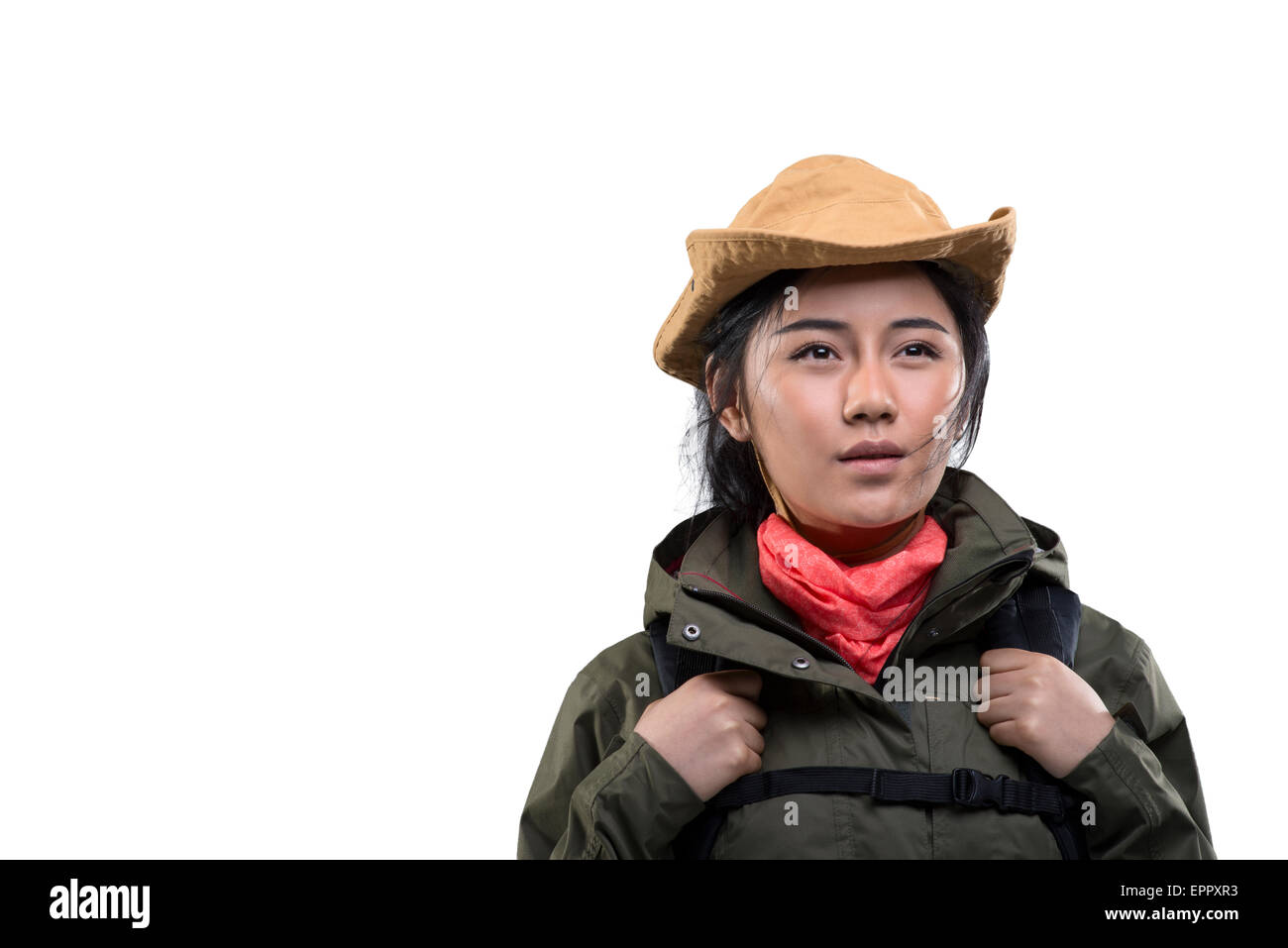 Portrait of female mountain climber Stock Photo - Alamy