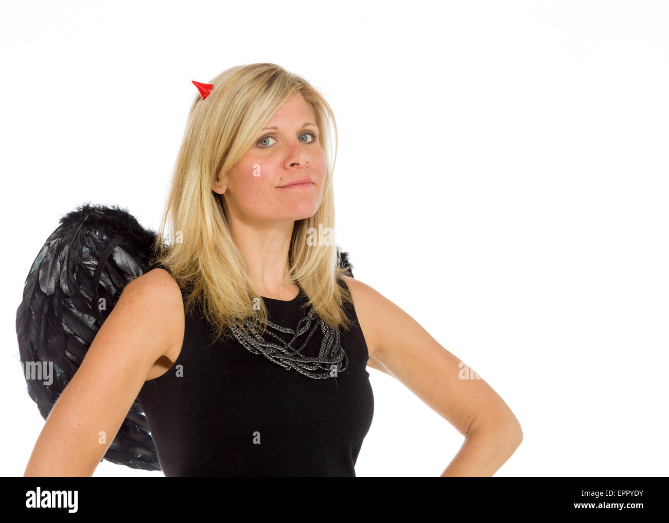 Model isolated on plain background in studio Stock Photo - Alamy