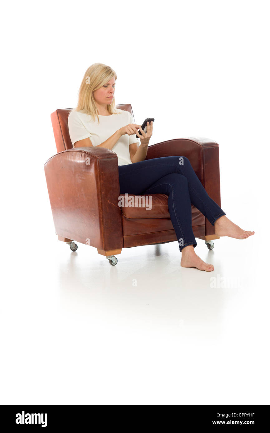 Model isolated on plain background in studio Stock Photo - Alamy