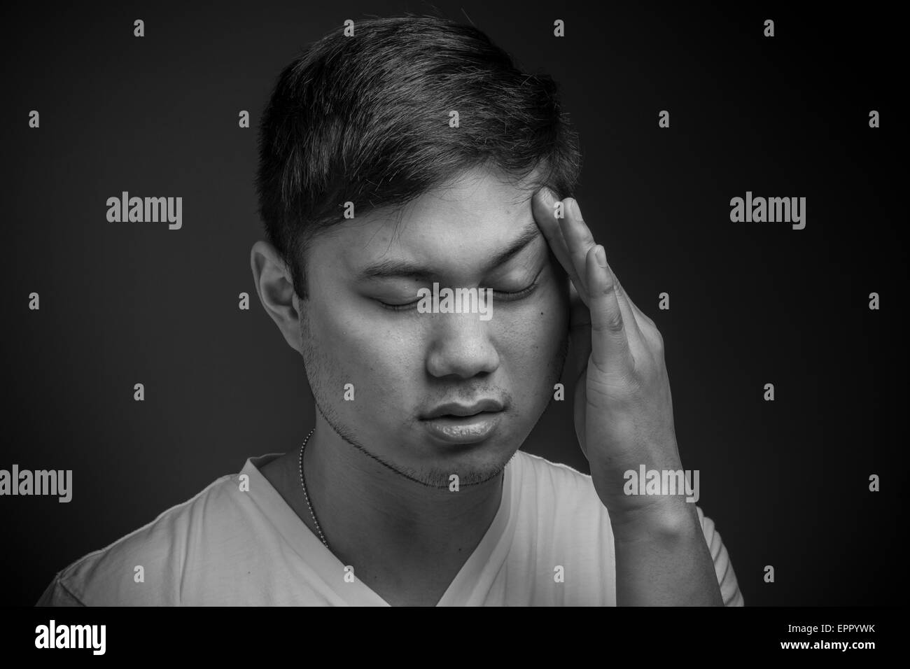 Headache male Black and White Stock Photos & Images - Alamy