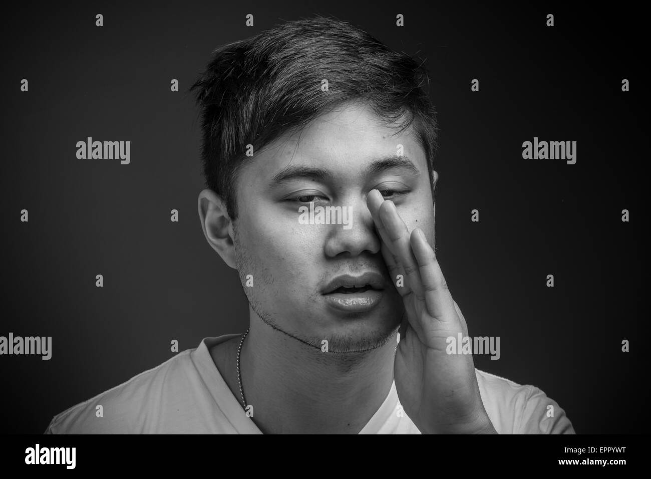 Model isolated talking shouting voice Stock Photo - Alamy