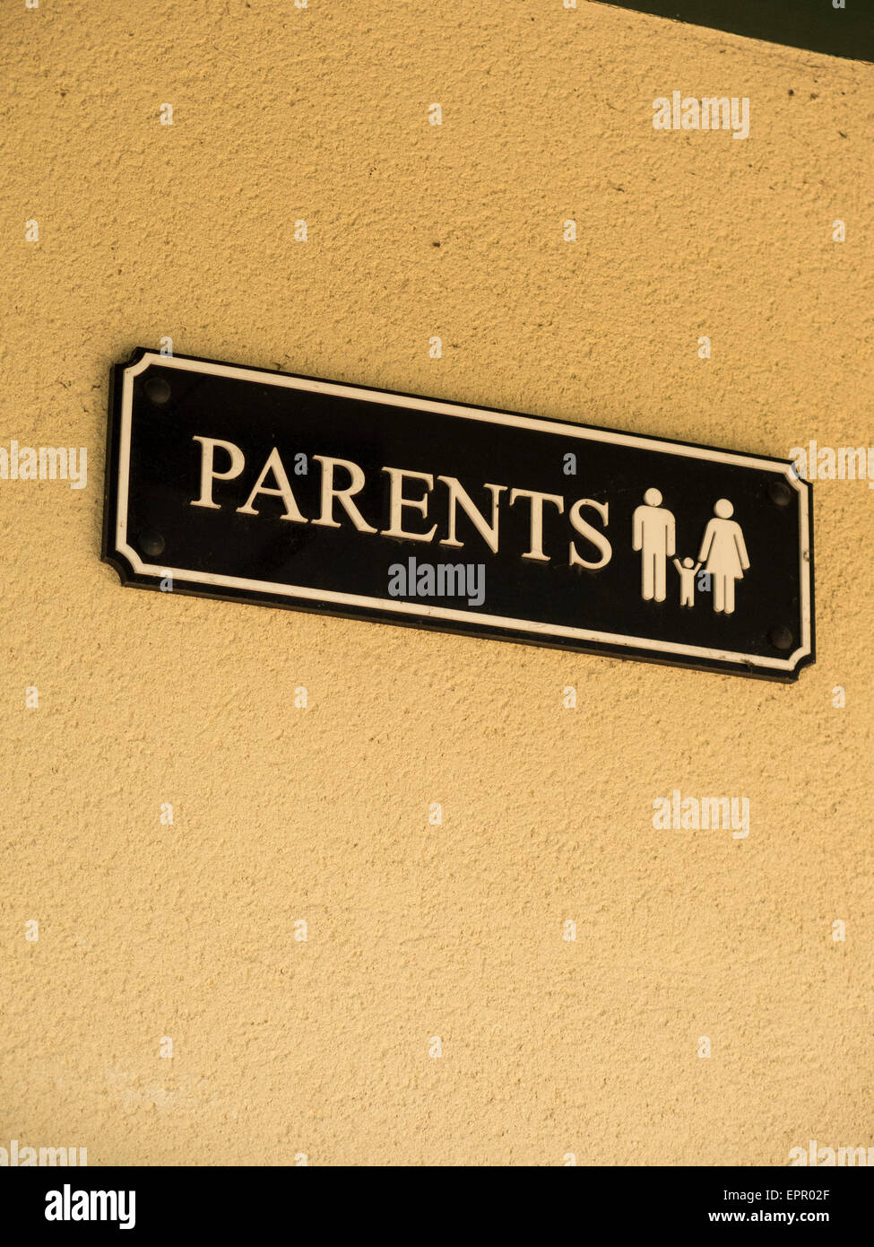 'Parents' toilet sign,Matlock,Derbyshire,Britain Stock Photo - Alamy