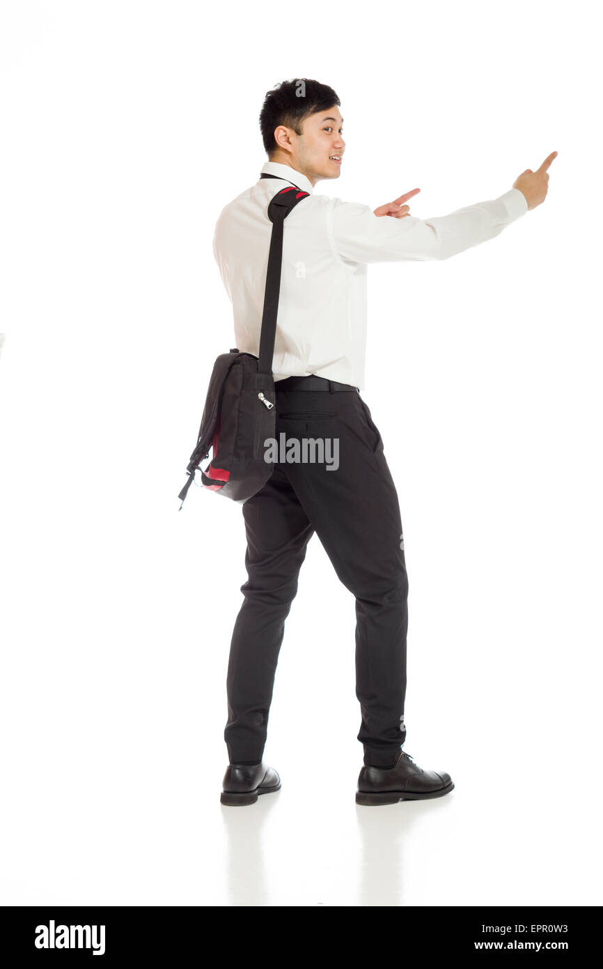 Model isolated on plain background in studio Stock Photo - Alamy