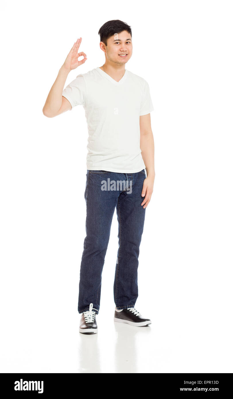Model isolated on plain background in studio Stock Photo - Alamy